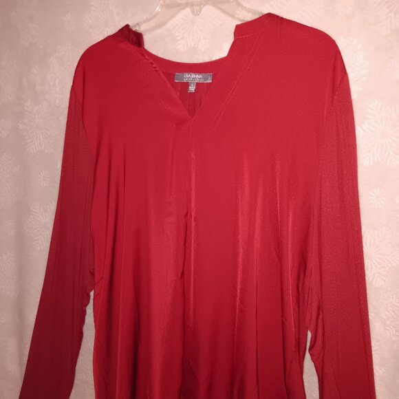 Lisa Rinna Collection | Tops | Lady In Red Is Slinky Smooth Slip Into ...